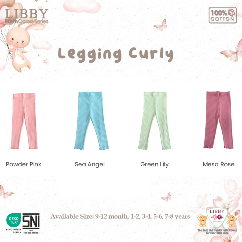 Jual LIBBY New Earth Colour Leggings Curly Girl (1PCS ) | Shopee Indonesia