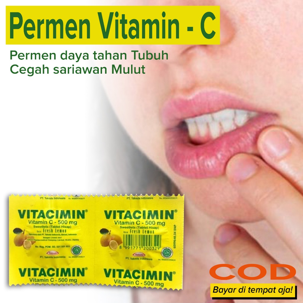 Jual Best seller Permen Vitamin C Cegah sariawan Penambah daya tahan ...
