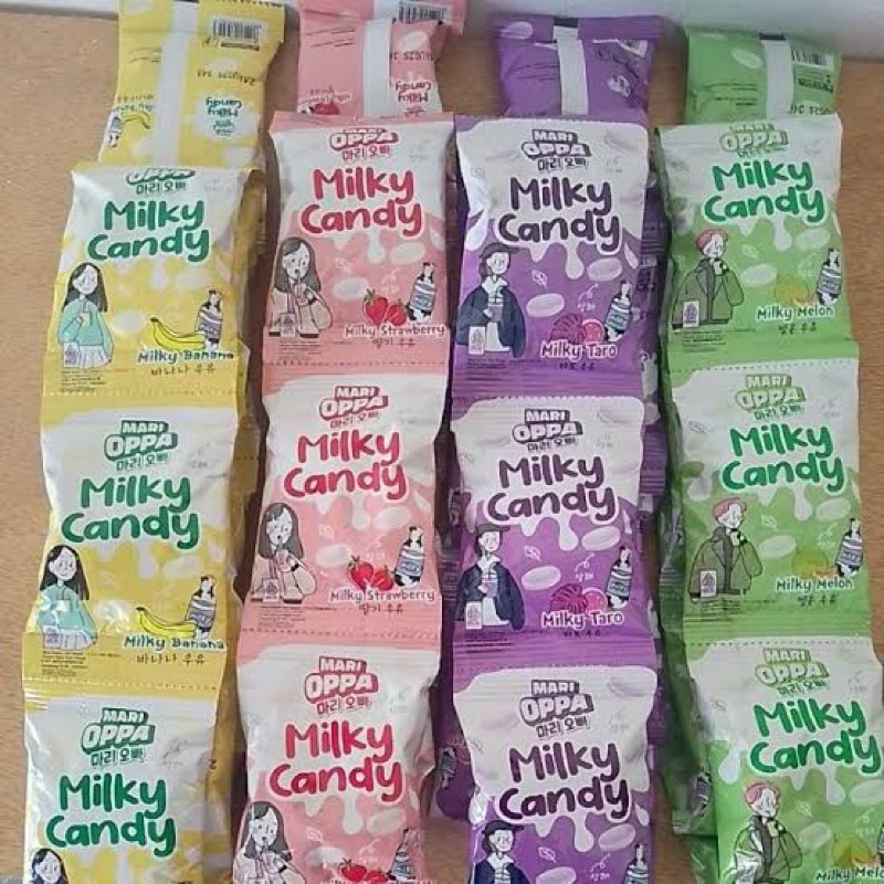 Jual Permen Susu Milky Candy Mari Oppa 1 renceng isi 10bks | Shopee ...
