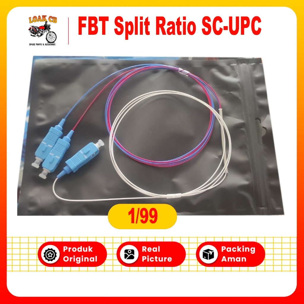 Jual FBT Splitter 1:2 RATIO | Spliter Rasio 1:99 2:98 :3:97 4:96 5:95 6 ...