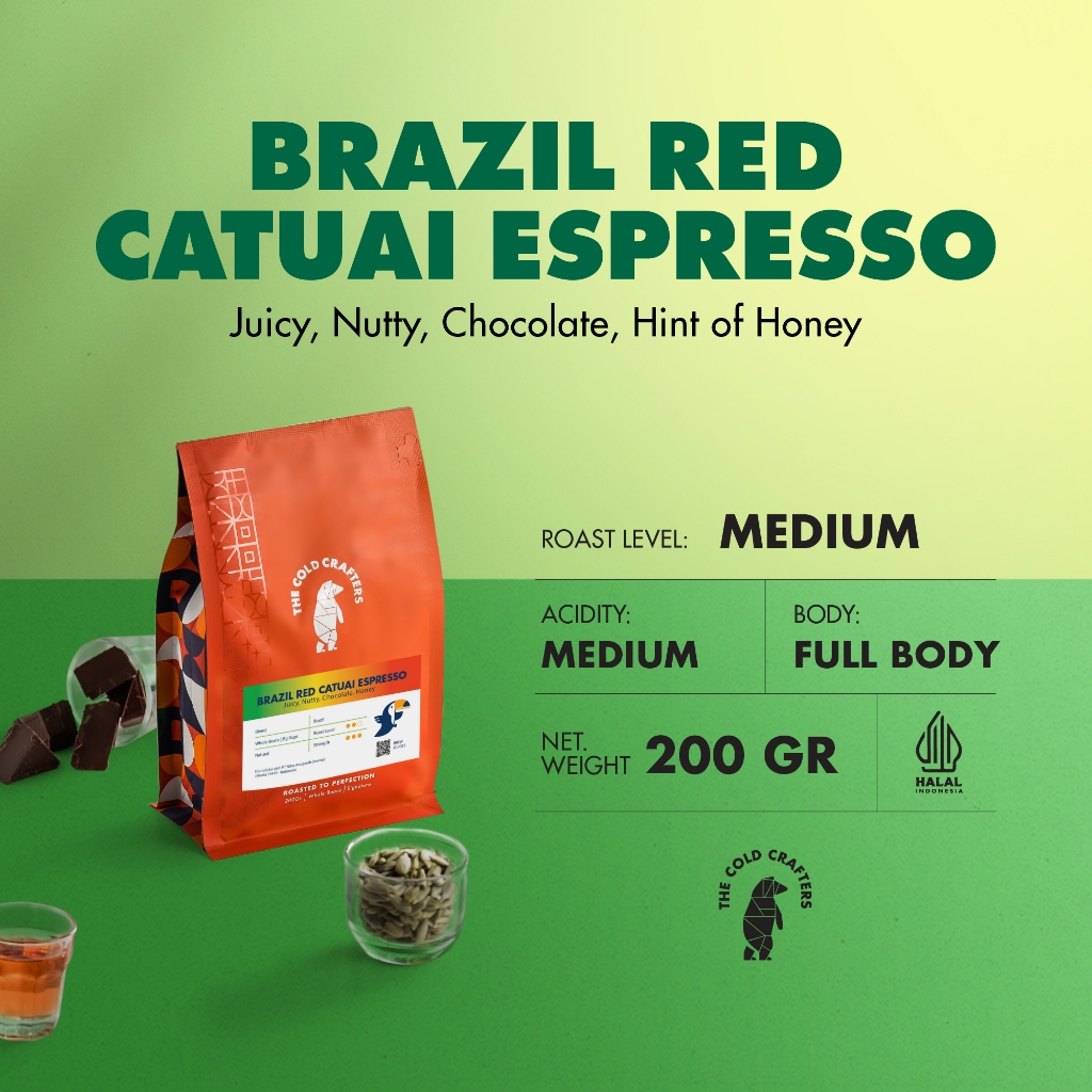 Jual Brazil Red Catuai Espresso Arabica Coffee Biji Kopi Bubuk Arabika ...