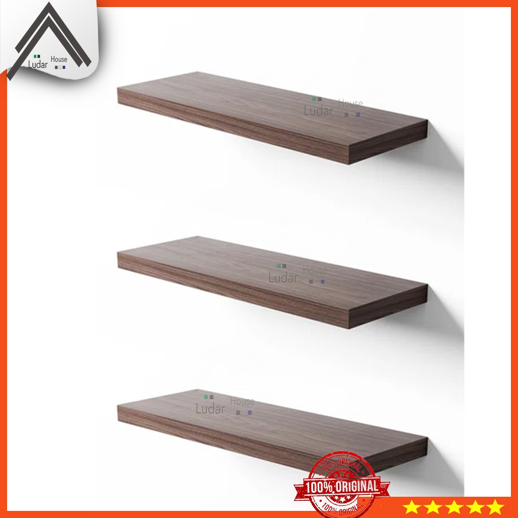 Jual Papan Rak Ambalan Dinding Kayu ukuran 60 X 15 X 4 CM Floating ...