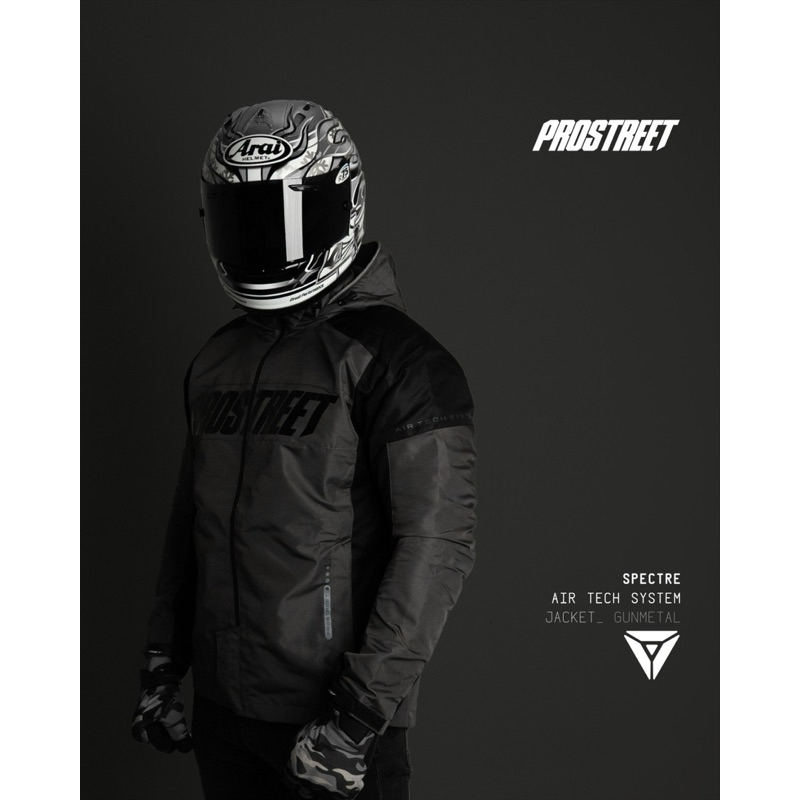 Jual JAKET PROSTREET SPECTRE AIR TECH SYSTEM GUN METAL | NEW | ORIGINAL ...