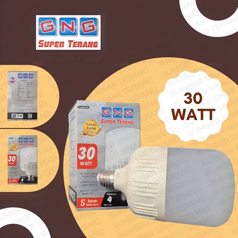 Jual Lampu Tabung Jumbo GNG Super Terang 30 Watt | Shopee Indonesia