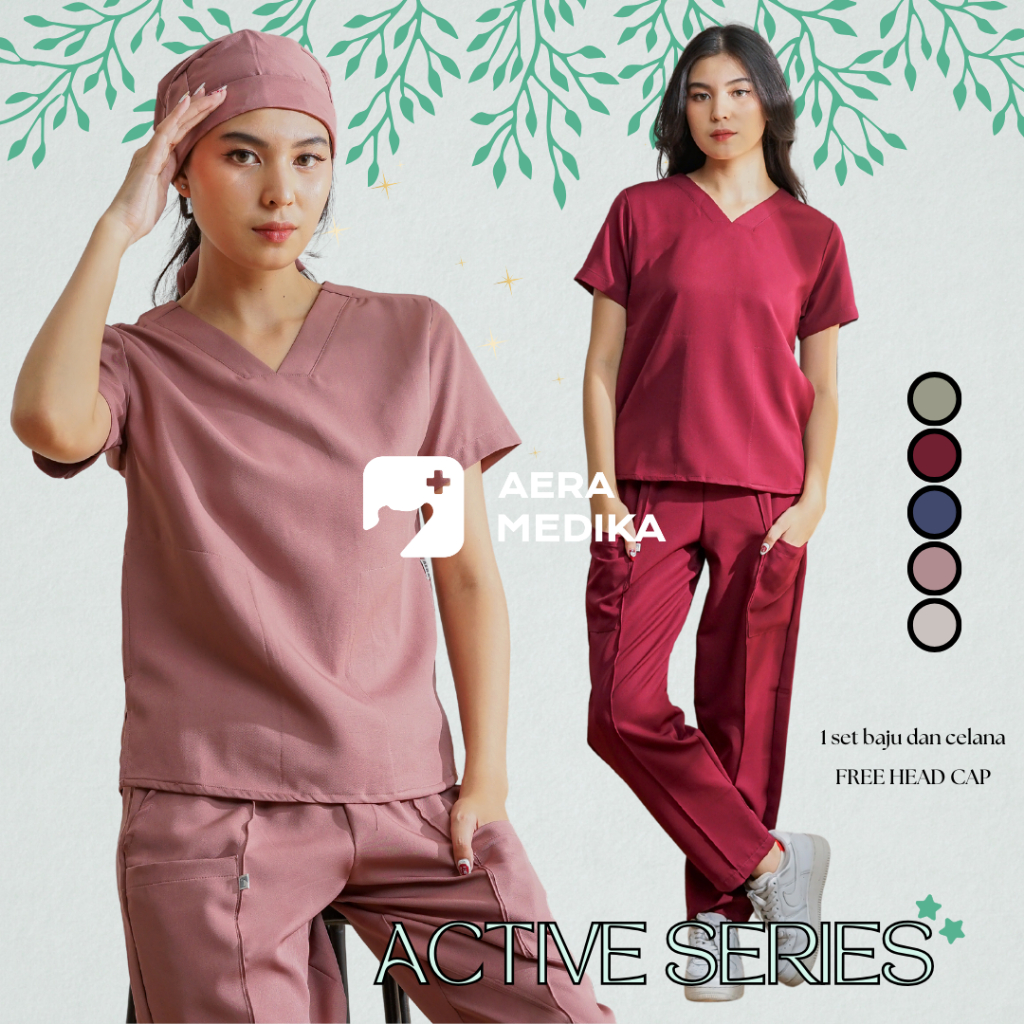 Jual ACTIVE Series - Two Way Stretch / Doctor's Scrub / Baju Jaga ...