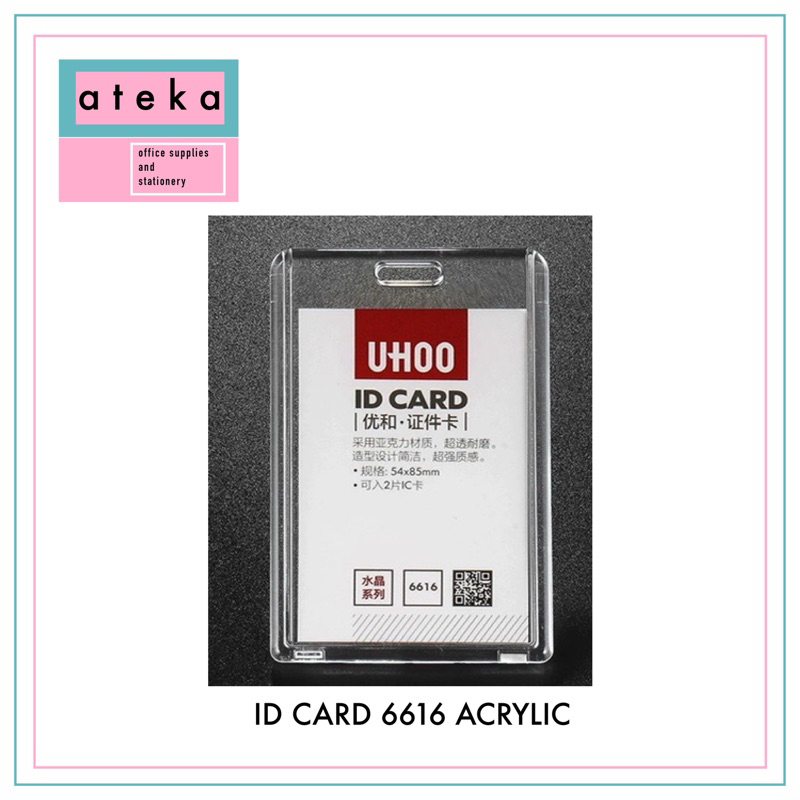 Jual Id Card Acrylic Transparant Bening dengan Tali Nametag | Shopee ...