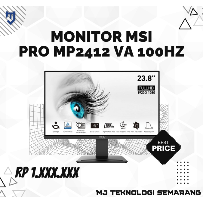 Jual MONITOR MSI PRO MP2412 100Hz | Shopee Indonesia