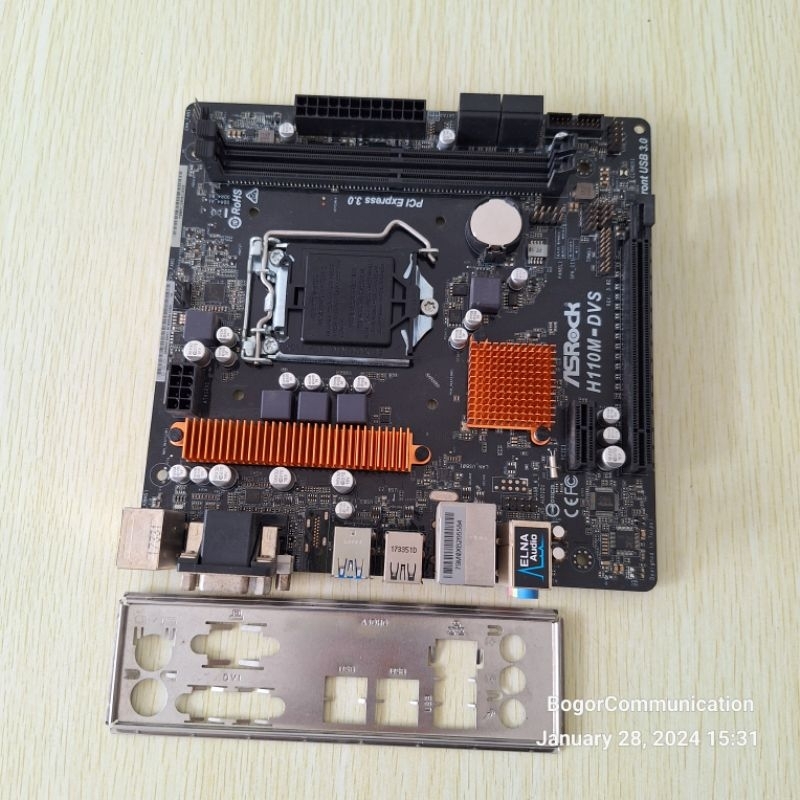 Jual Motherboard H110 Asrock H110M-DVS Intel 1151 Skylake Kabylake DDR4 ...