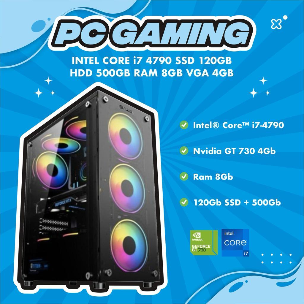 Jual PC Rakitan, CPU Rakitan untuk Editing, untuk Gaming Intel core i7 4790 SSD 120GB HDD 500GB ...