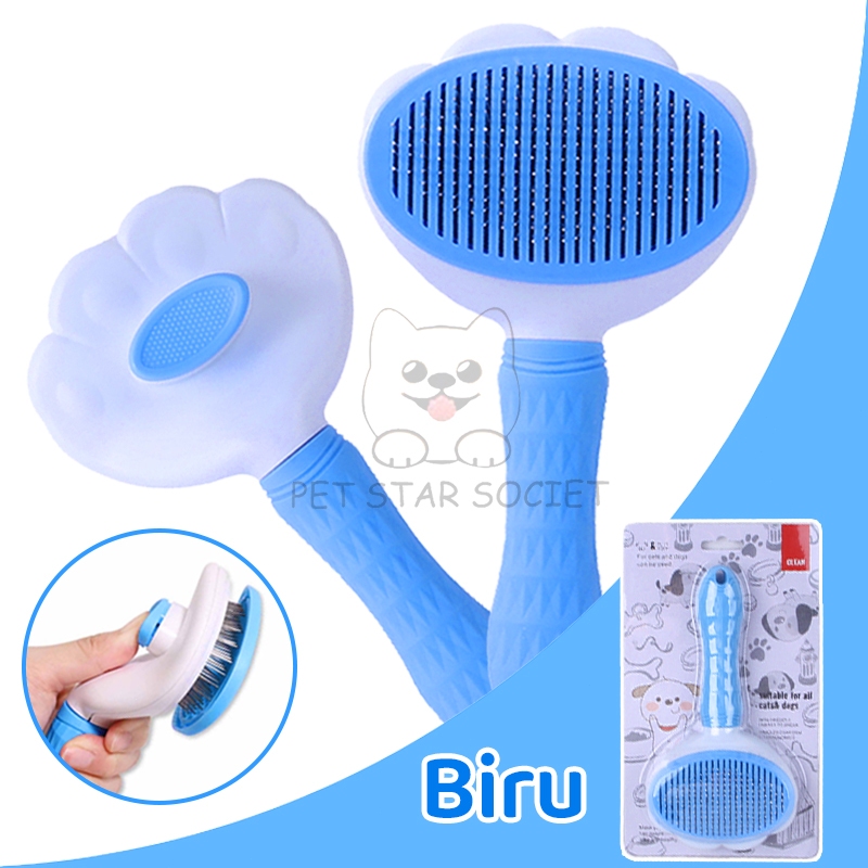 Jual Sisir Kucing Anjing Tombol Otomatis Pembersih Pengangkat Bulu Mati ...