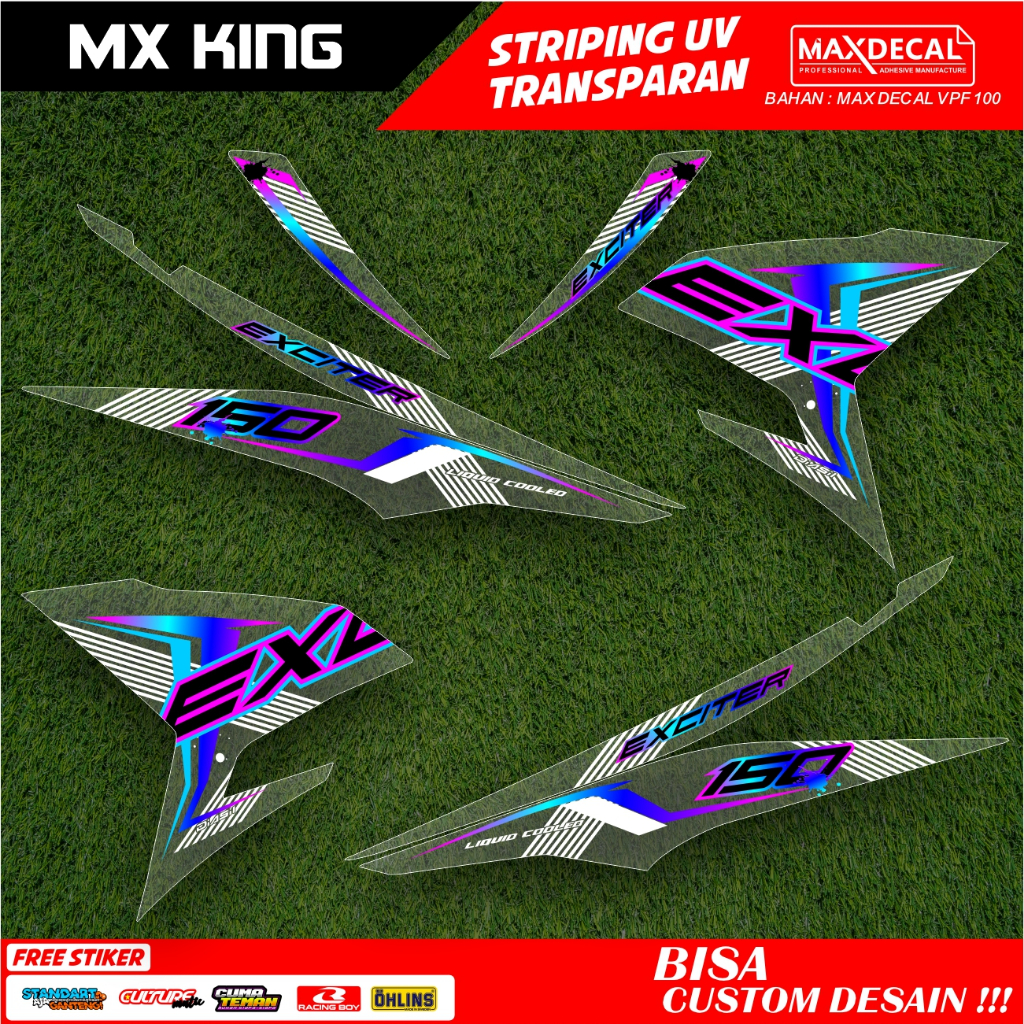 Jual STIKER STRIPING TRANSPARAN YAMAHA MX KING FACELIFT LIS STICKER UV ...