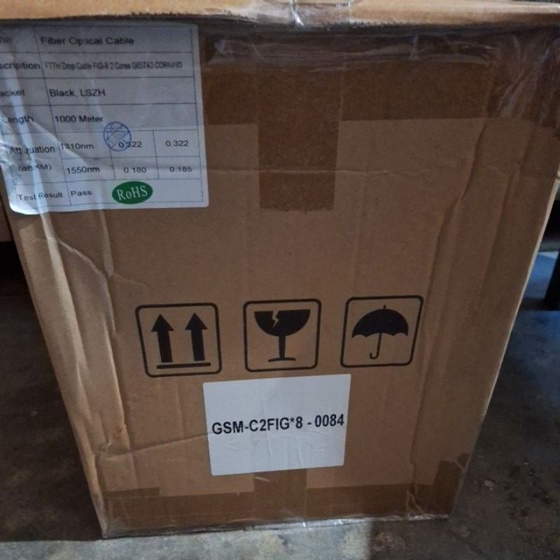 Jual Kabel FTTH Drop core 2core Fig_8 corning | Shopee Indonesia