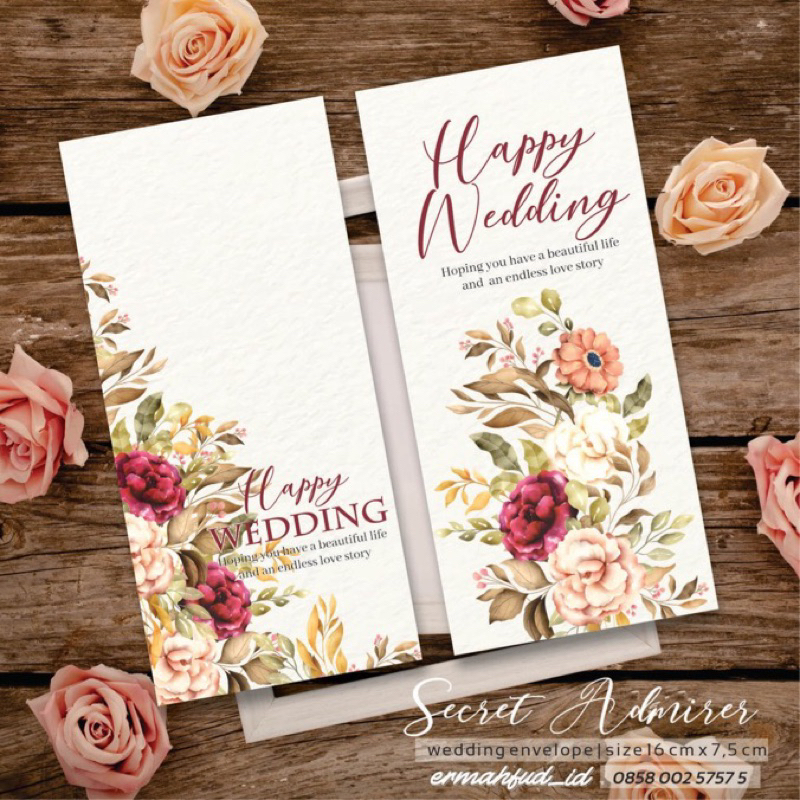 Jual amplop nikah custom wedding envelope klasik elegan | Shopee Indonesia