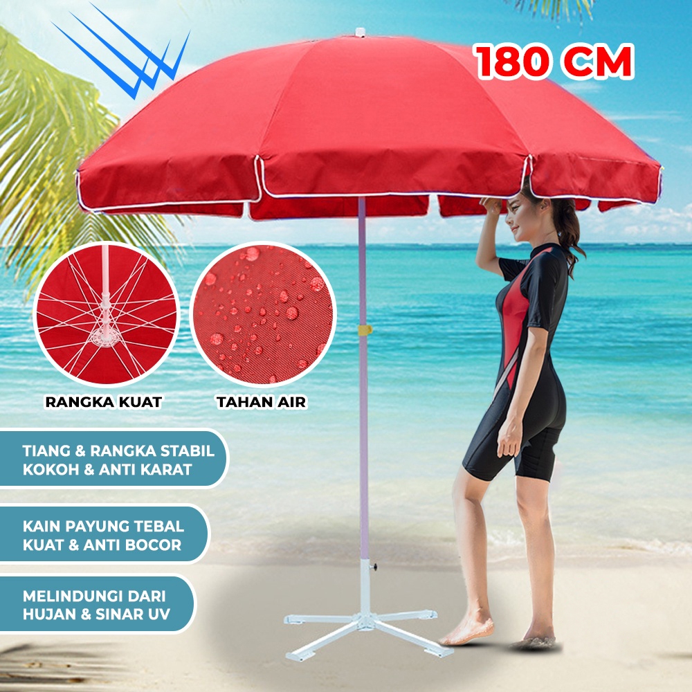 Jual Payung Tenda 200CM / Payung Pantai 180CM / Payung Jualan 220CM ...