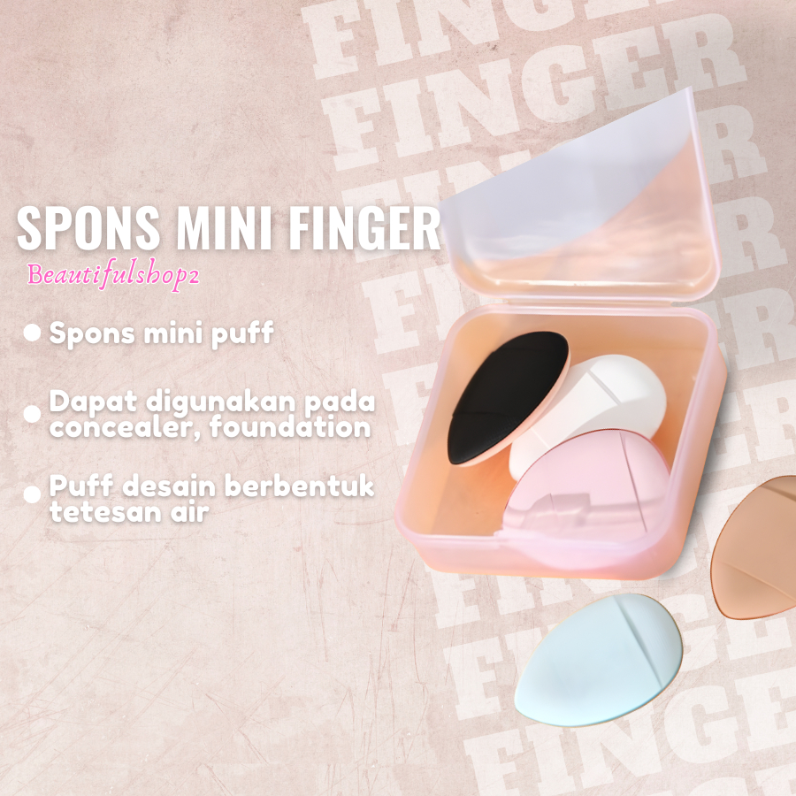 Jual [ISI 5 PCS] SPONS PUFF CUSHION JARI MAKEUP FINGER SPONGE VARIAN ...