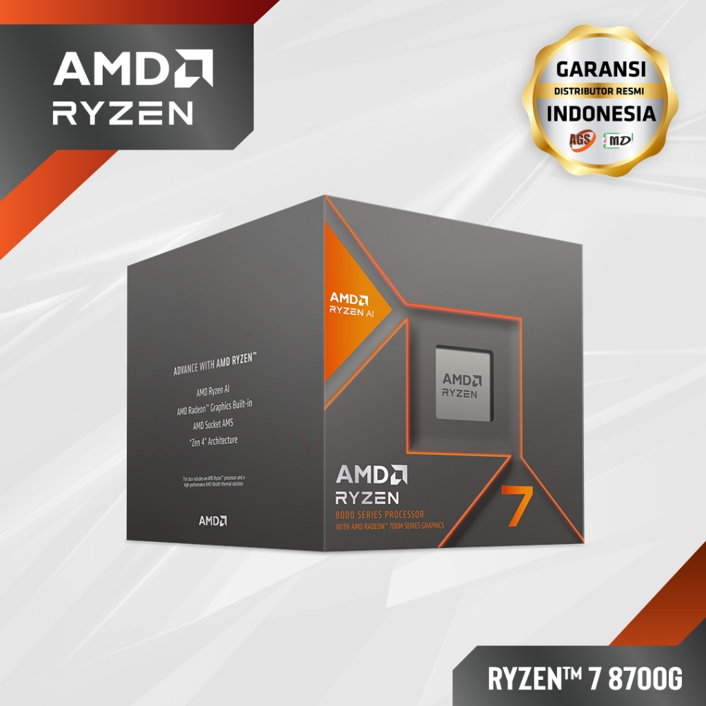 Jual Prosesor AMD Ryzen 7 8700G Box 8 Core 16 Thread Up to 5.1GHz | Radeon 780M | Shopee Indonesia