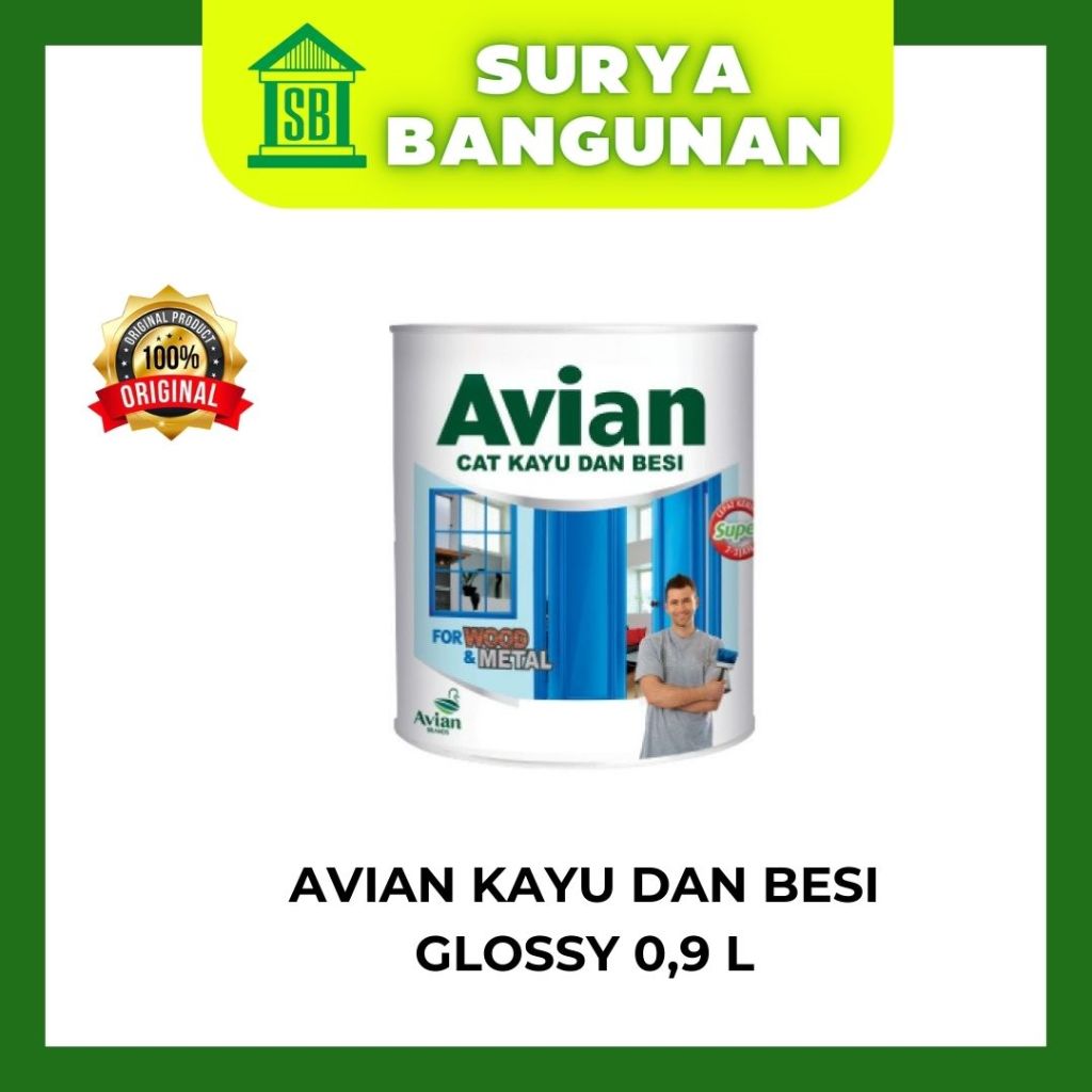 Jual Avian cat kayu besi 1 liter - tahan lama anti karat cepat kering ...