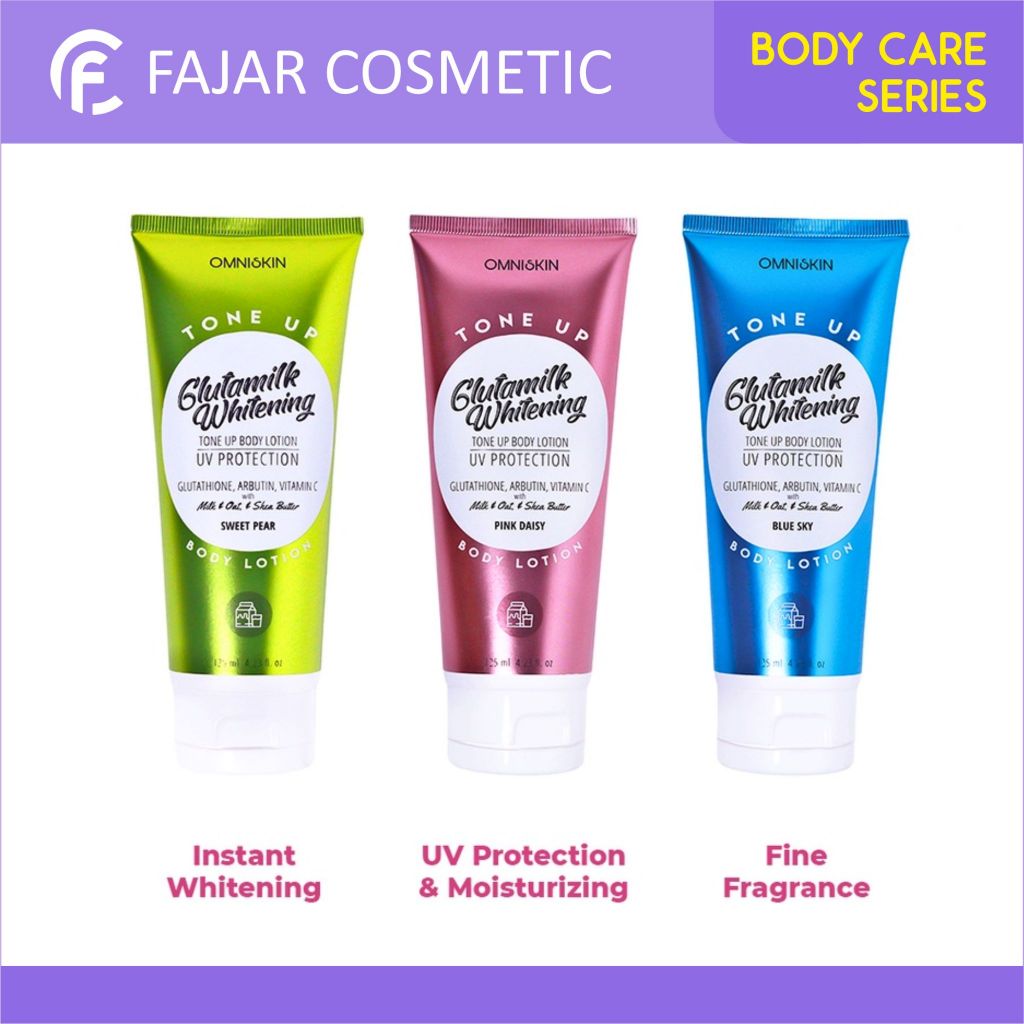 Jual OMNISKIN - Glutamilk Whitening Tone Up Body Lotion 125ml | Shopee ...
