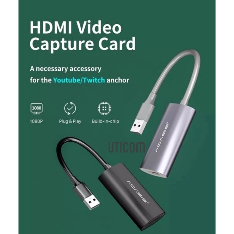 Jual Acasis hdmi video capture card 6fps 18p acasis HD31 KODE D4G7 ...