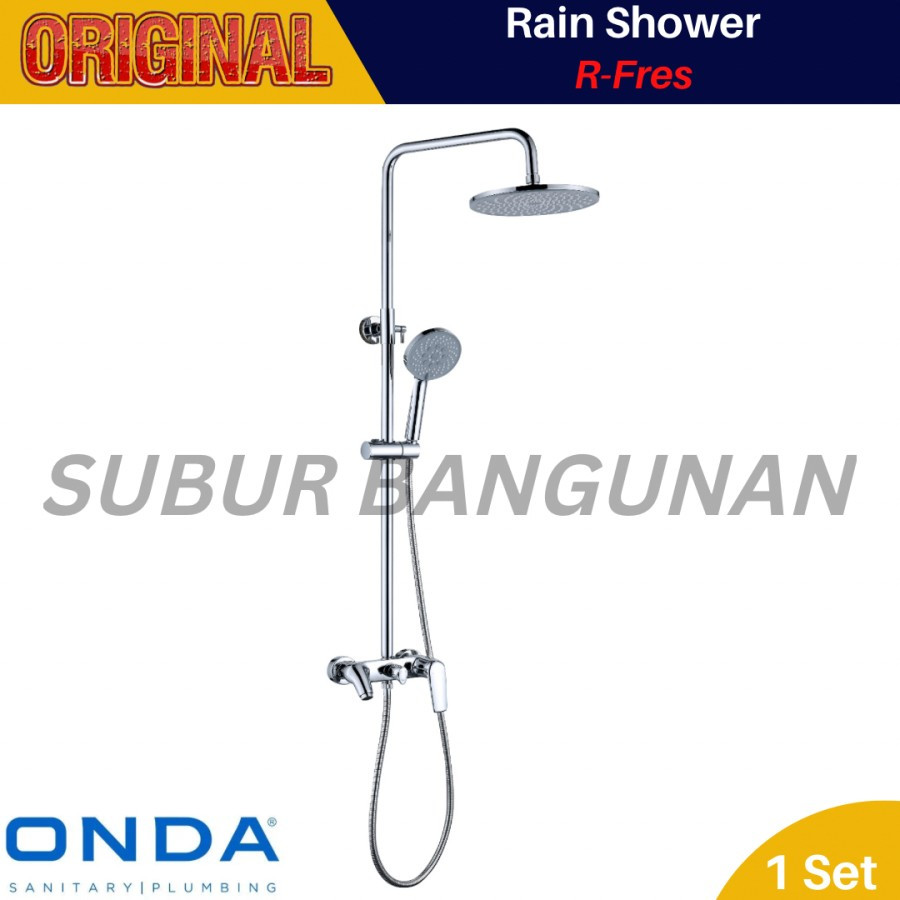 Jual Rain Shower Full Set Mixer R FRES Onda Brass Bar Tiang Shower R ...