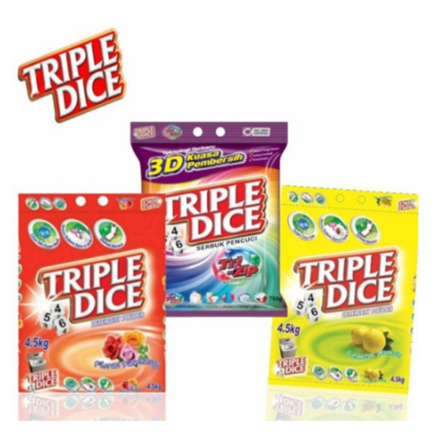 Jual Triple Dice Tri-Zip / Detergent powder / Dadu bubuk deterjen 4,2kg ...