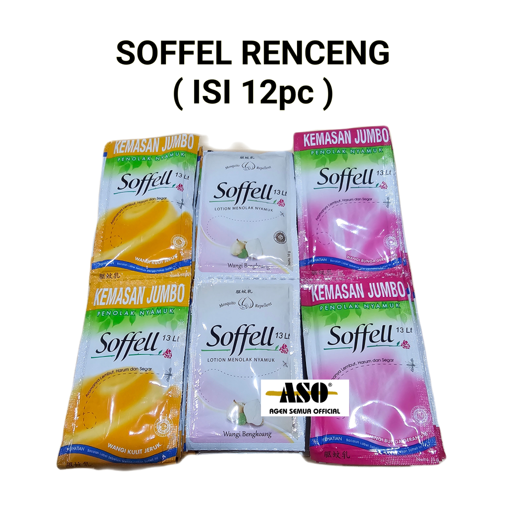 Jual SOFFELL SOFEL Anti nyamuk Lotion RENCENG ( ISI 12 ) PROMO ...
