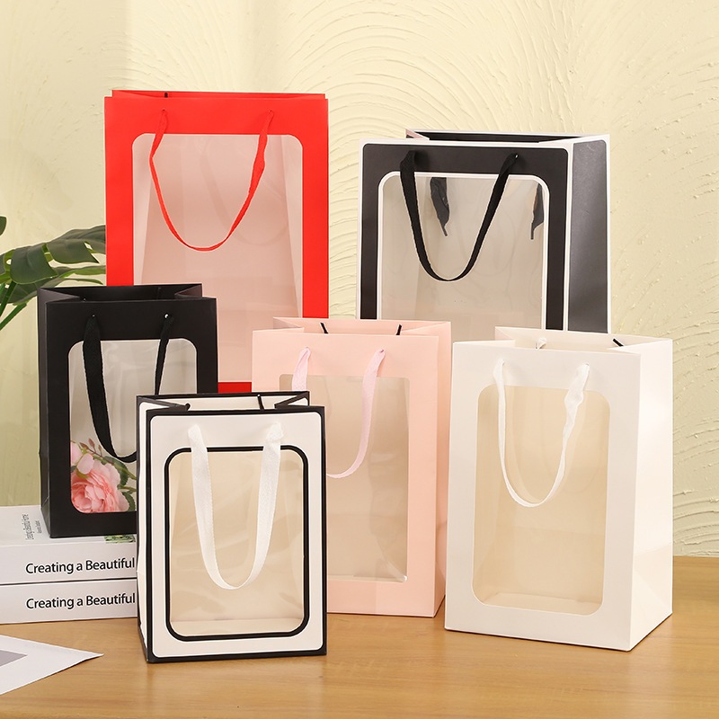 Jual Paperbag transparan Bunga Valentine Gift - Paper Bag Window ...