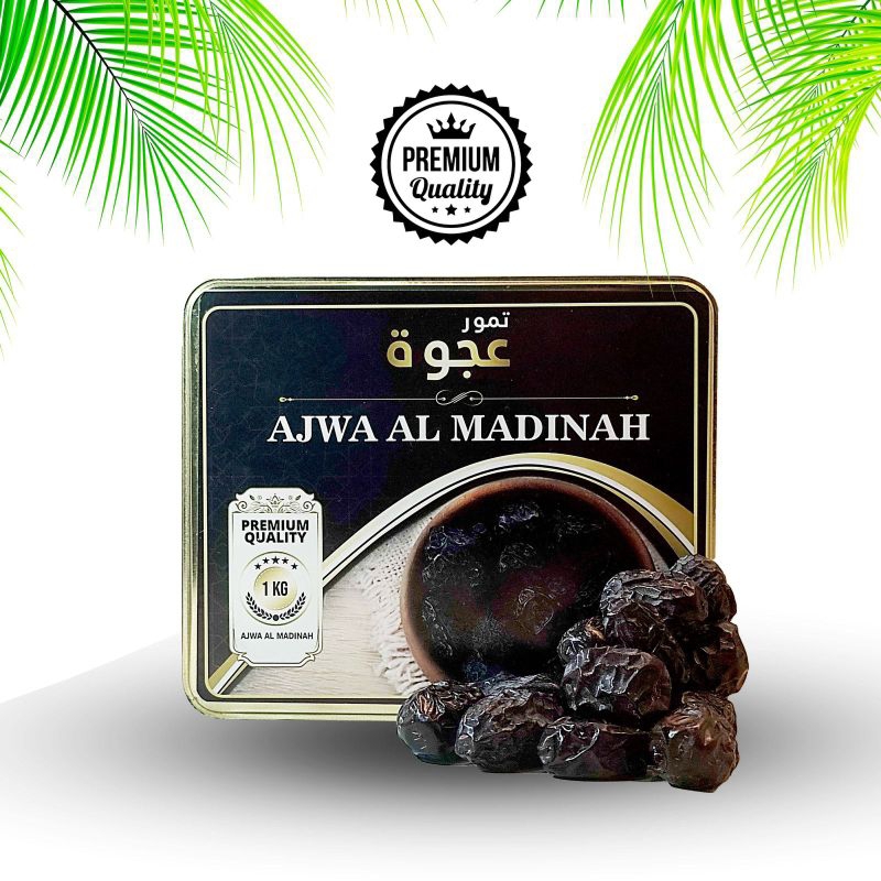Jual Kurma Ajwa AL Madinah/Ajwa Kaleng/Kurma Nabi 1kg Premium | Shopee Indonesia
