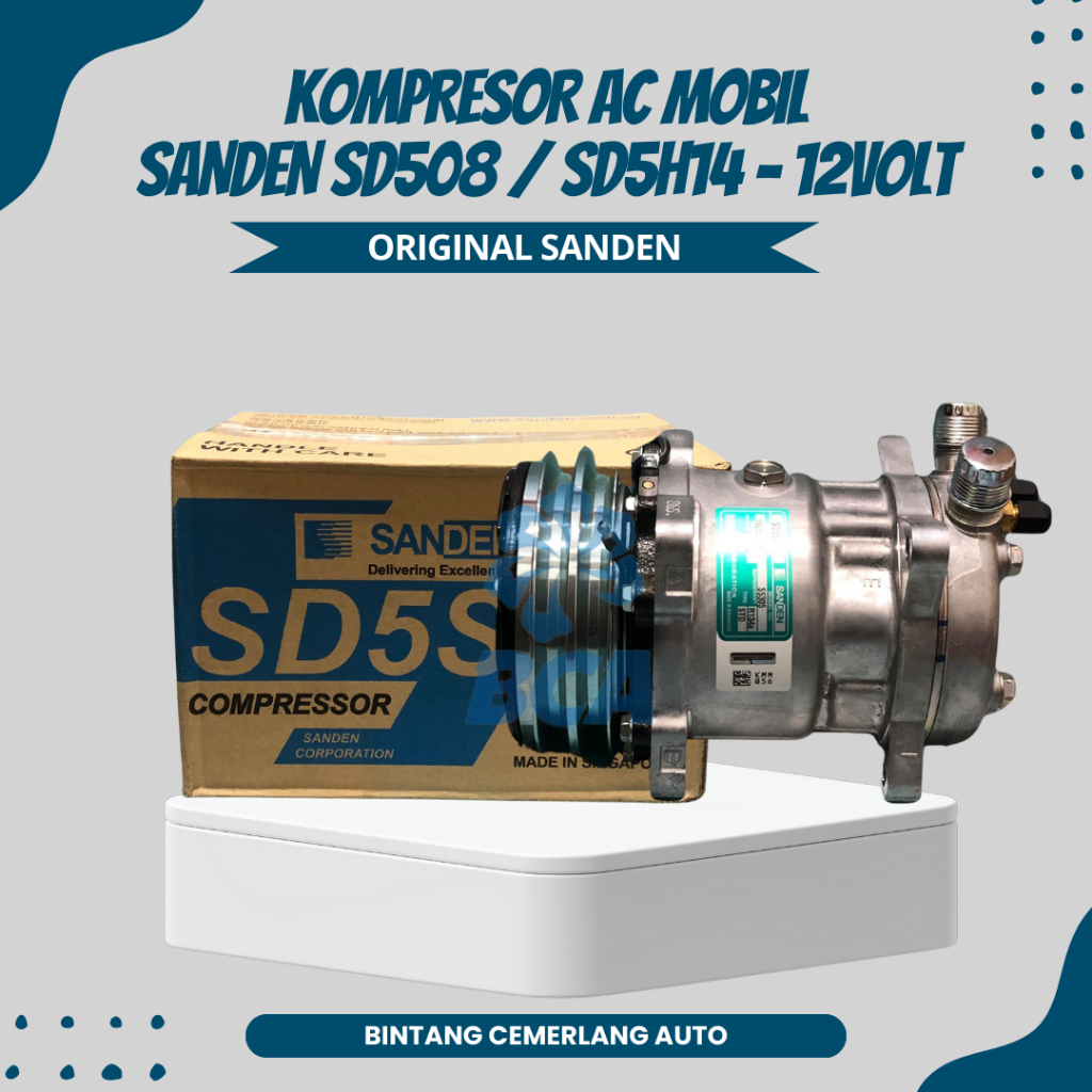 Jual COMPRESSOR KOMPRESOR AC Mobil Sanden SD508 SD 508 SD5H14 12 VOLT ...