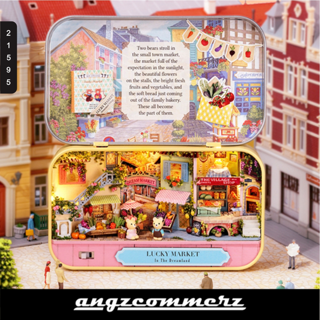 Jual Mainan Minaitur DIY Kit Miniature Lucky Market Cabin Model Room ...