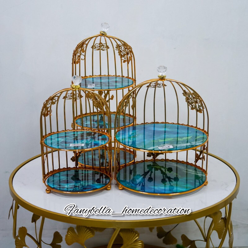 Jual Wadah Aesthetic Tempat penyimpanan Tier Cake Buah Makeup Serbaguna ...