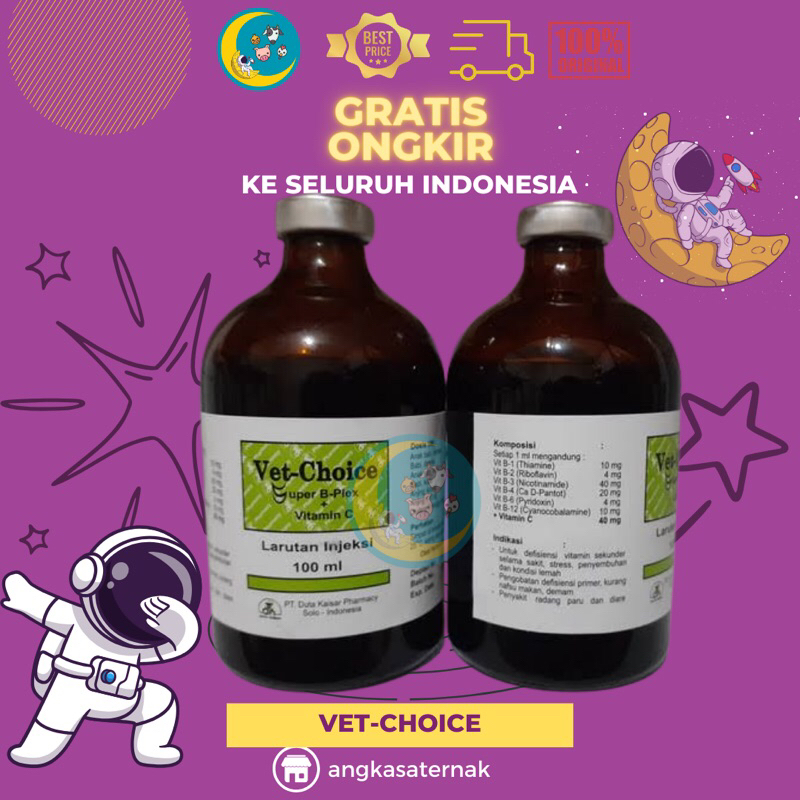 Jual VET CHOICE @ 100 ML VITAMIN DENGAN KANDUNGAN VITAMIN B COMPLEX DAN ...