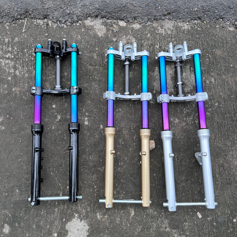 Jual shok skok ninja rr as blue honda shockbreaker depan ninja rr as ...