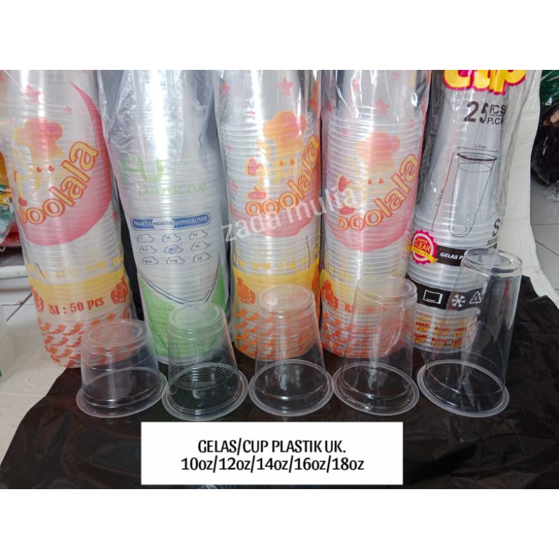 Jual Gelas Pop Ice 10oz 12oz 14oz 16oz 18oz Cup JUS es TEH JUMBO POLOS ...