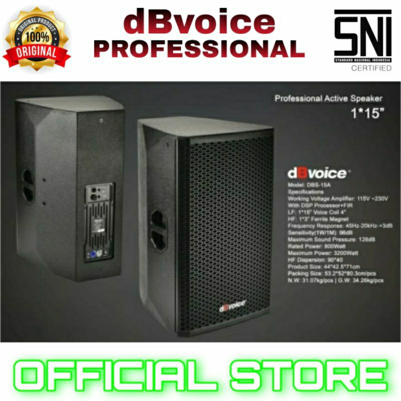 Jual speaker aktif 15 inch db voice dbs 15a speaker karaoke original ...