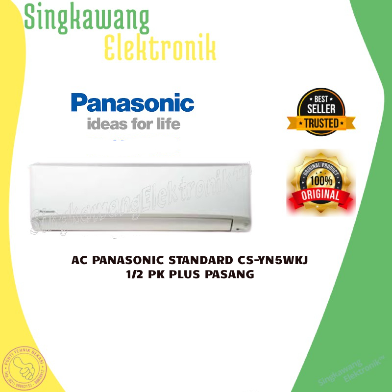 Jual AC PANASONIC STANDARD CS-YN5WKJ/AKJ 1/2 PK PLUS PASANG | Shopee Indonesia