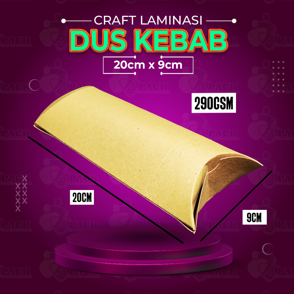 Jual Dus kebab craft laminasi ukuran 20x9 Termurah | Shopee Indonesia