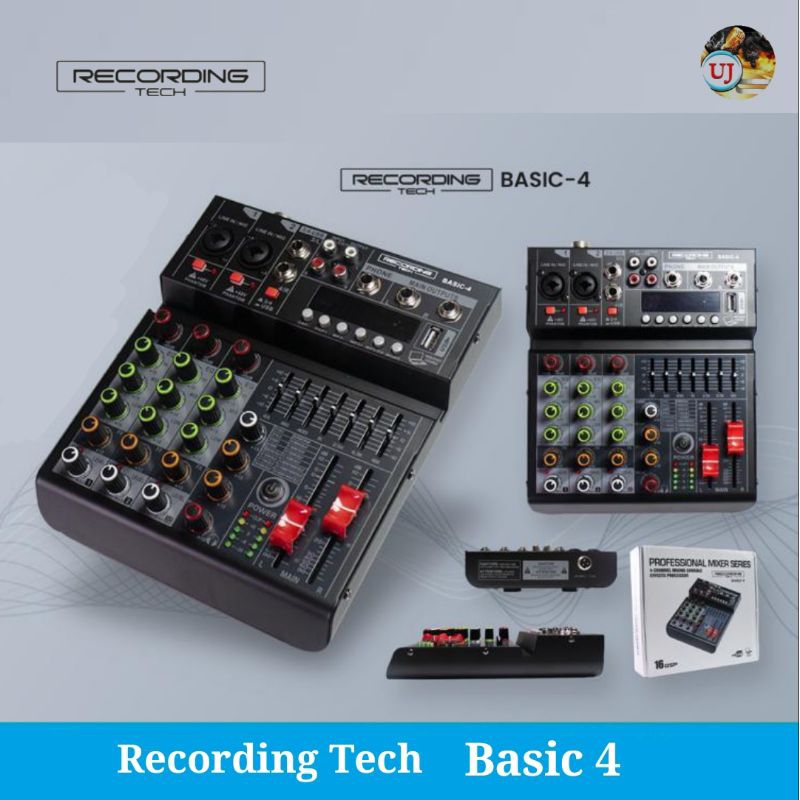 Jual Recording Tech Basic 4 Mixer Audio Professional 4 Channel Basic4 ...