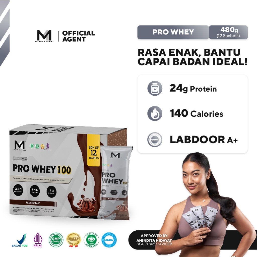 Jual MUSCLE FIRST Pro Whey 100 Box - Whey Protein Suplemen Fitness ...