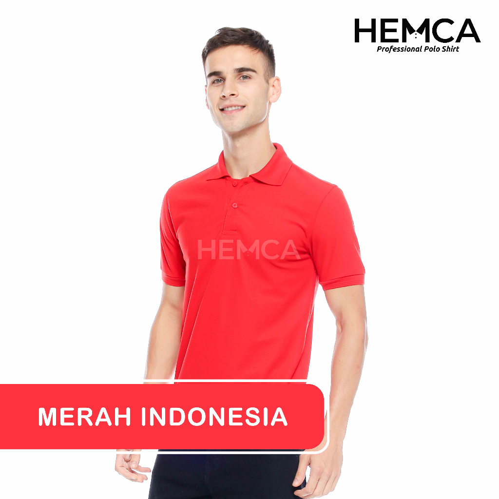 Jual Kaos Polo Polos Merah Indonesia - Hemca Professional Polo Shirt ...