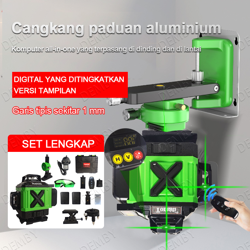 Jual laser bangunan waterpass laser keramik Laser level 4d 16 line ...