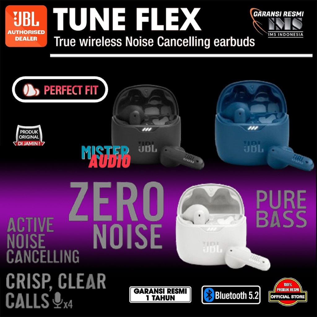 Jual JBL Tune Flex True Wireless with Active Noise Cancelling Earbuds ...