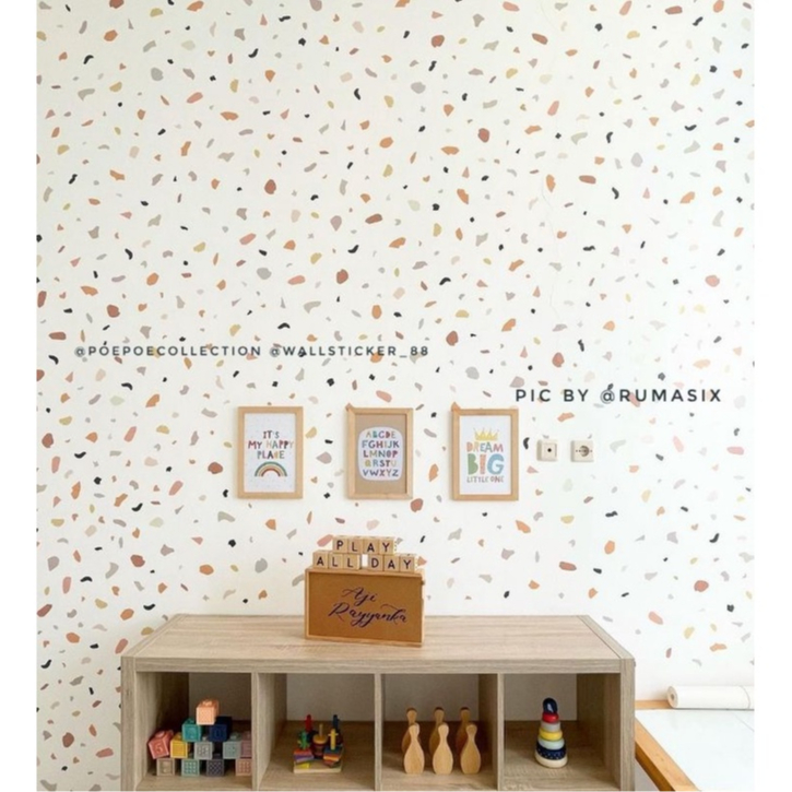 Jual Wall Sticker Dinding Kamar Aesthetic Decals Nordic Terazzo ...
