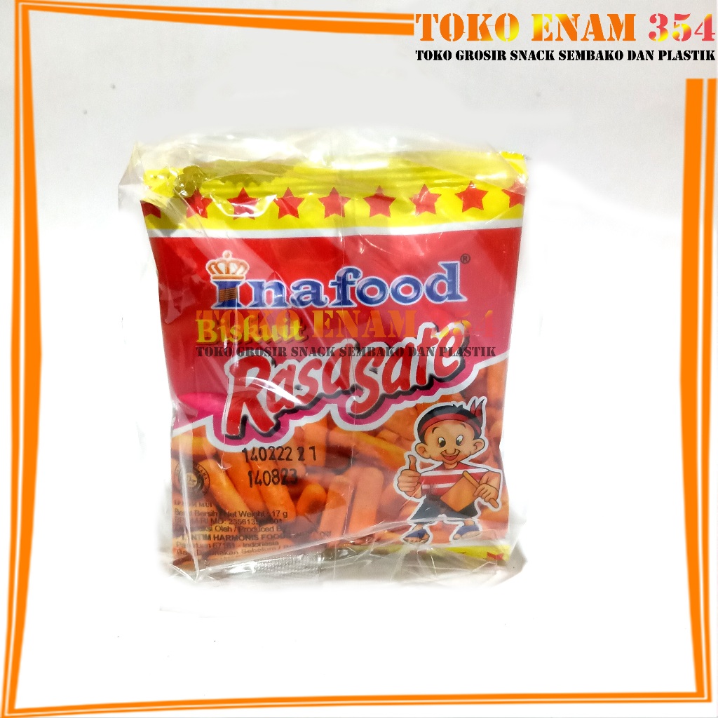 Jual Biskuit Inafood Rasa Sate renceng isi 10 bungkus x 22 gram ...