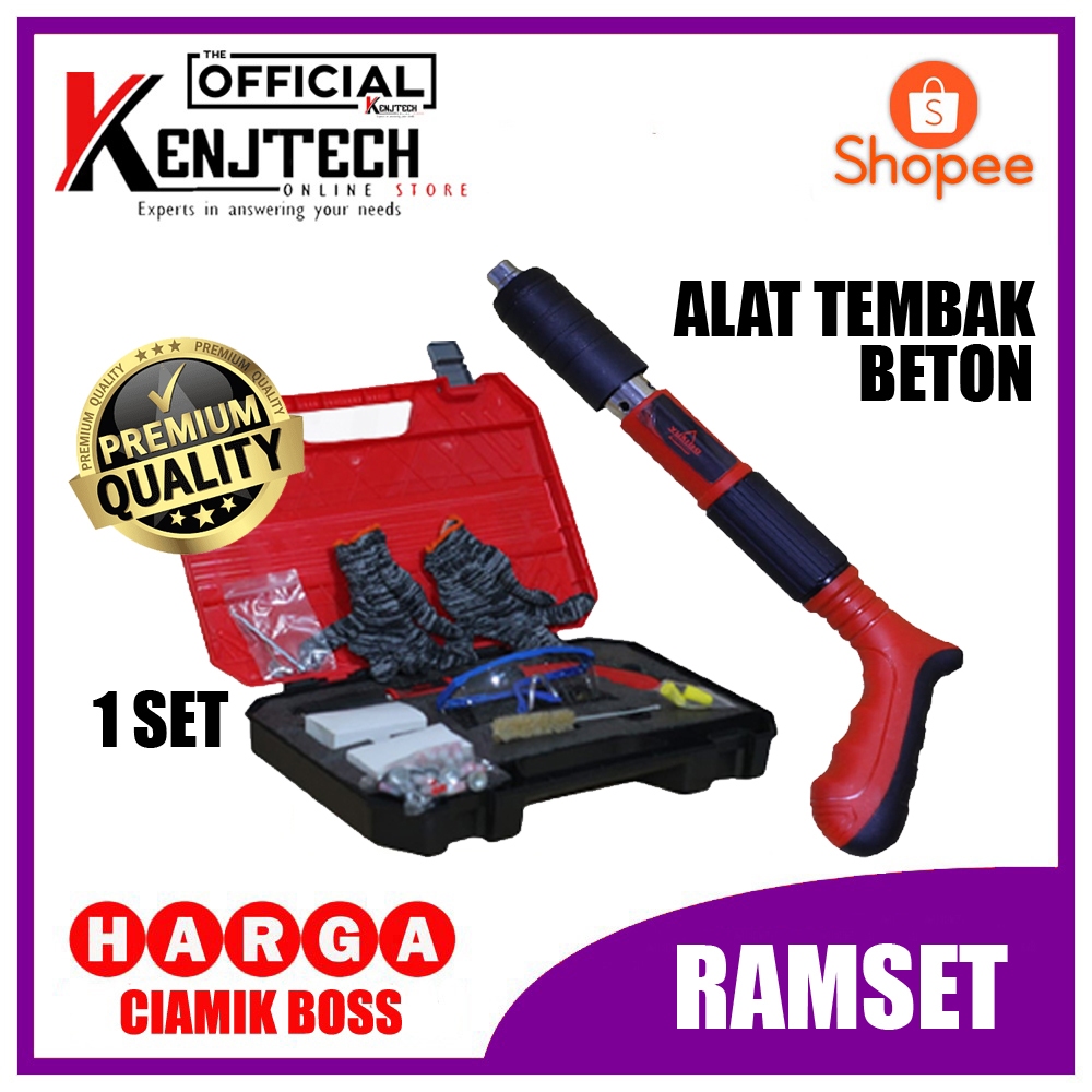Jual Ramset paku tembak beton isi 1 set stamset alat tembak beton ...