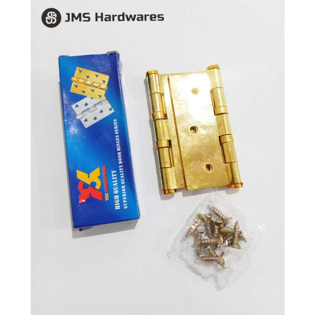 Jual ENGSEL BRASS 3 INCH & 4INCH YSK GOLD/ENGSEL PINTU/ ENGSEL JENDELA ...