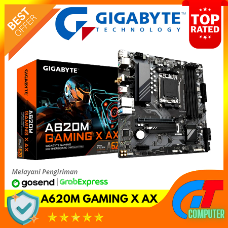 Jual GIGABYTE A620M Gaming X AX (Socket AM5, AMD A620, DDR5, USB3.2 ...