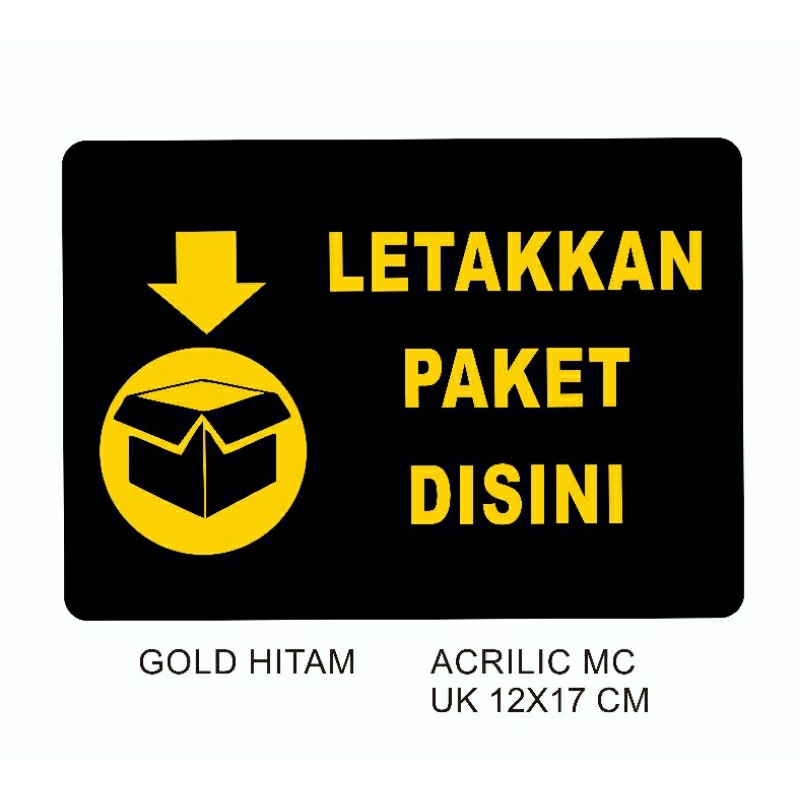 Jual Sign Akrilik Harap Letakan Paket Disini/Tempat Paket | Shopee ...