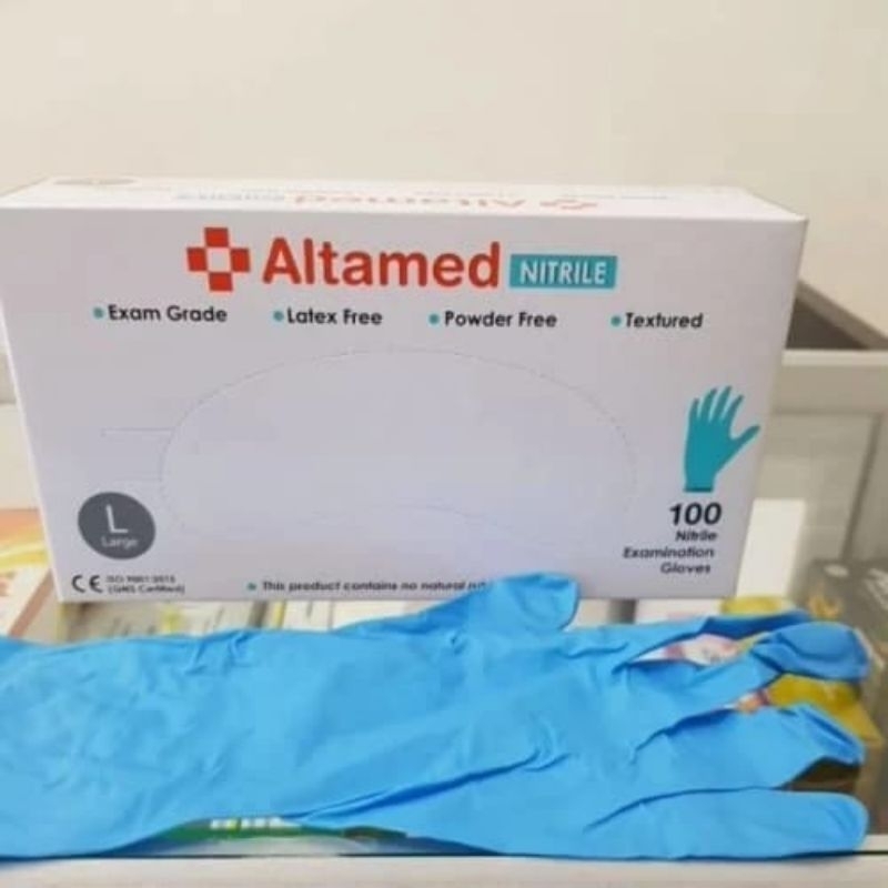 Jual HANDSCOON NITRILE ALTAMED FREE POWDERED | Shopee Indonesia