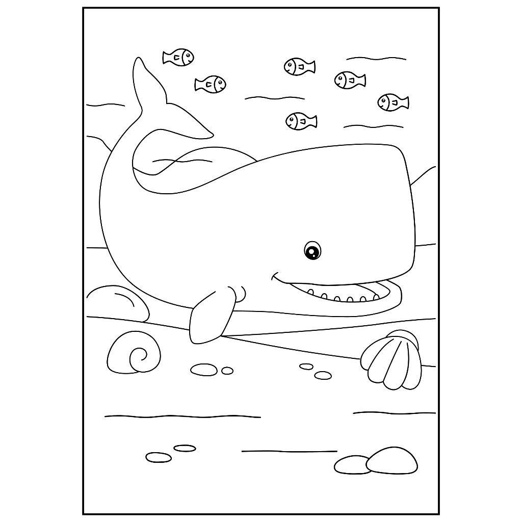 Jual LEMBAR SKETSA MEWARNAI TEMA IKAN HEWAN LAUT / MAINAN EDUKASI ...